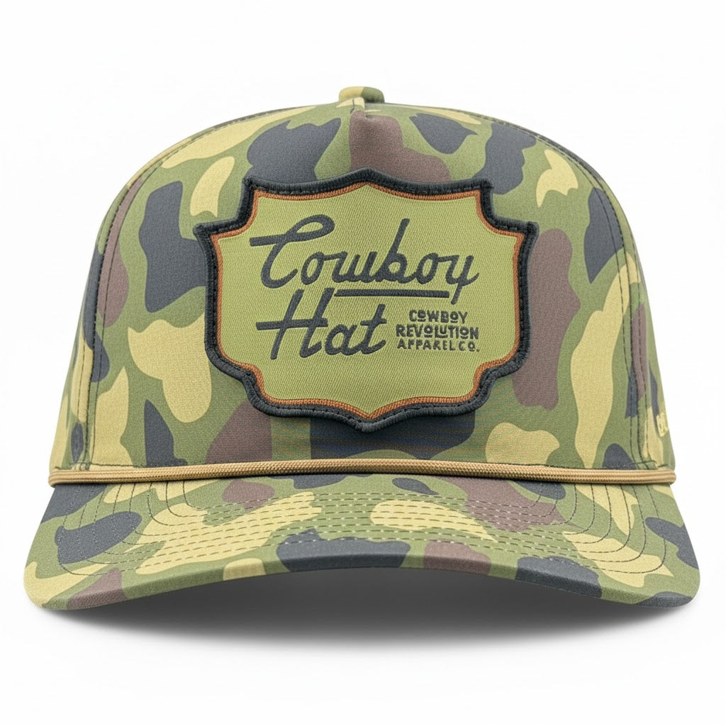 Woodland Camo Patch “Cowboy Hat” | Camo Performance Style