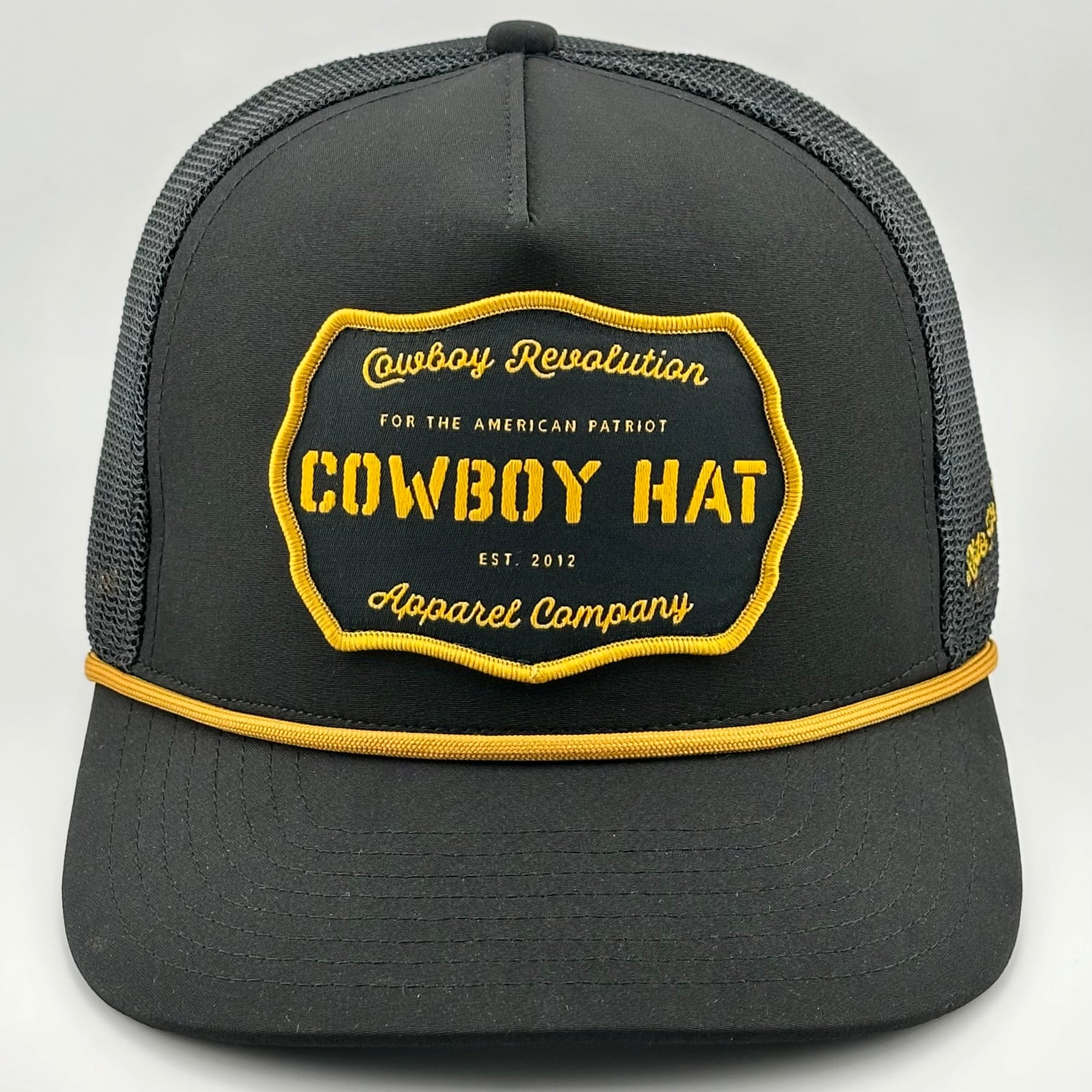 Cowboy Revolution Black "Cowboy Hat" Trucker Patch Hat - Stylish ...